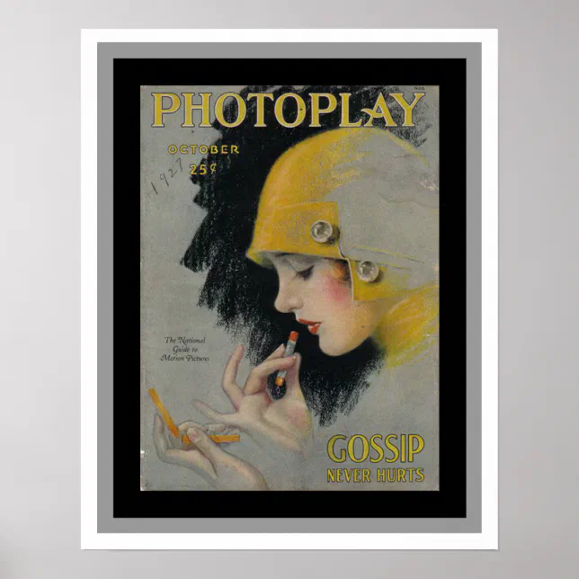 Nice Vintage Photoplay Magazine Cover Poster | Zazzle