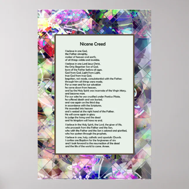 Nicene Creed Christian Print | Zazzle