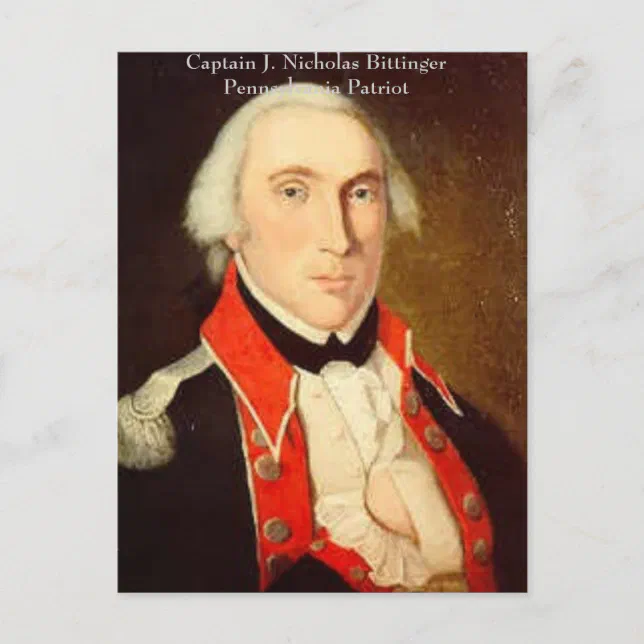 Nicholas Bittinger, Captain J. Nic... - Customized Postcard | Zazzle