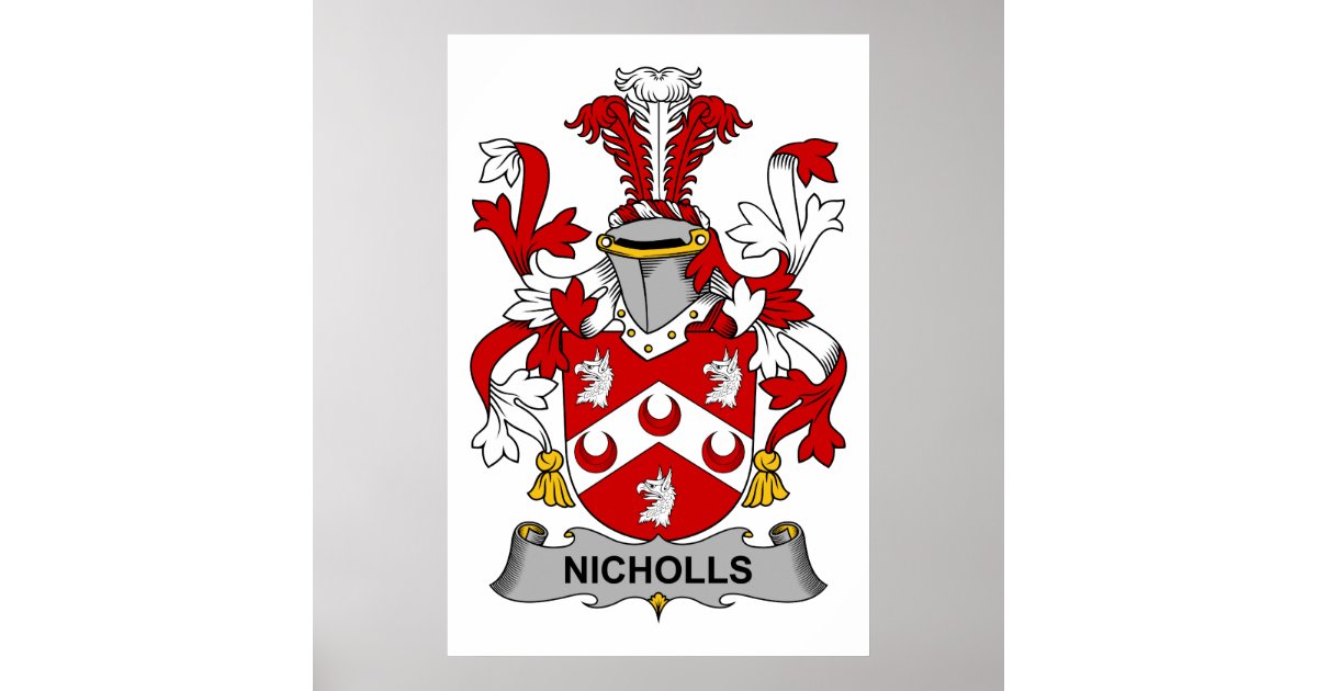 Nicholls Family Crest Poster | Zazzle
