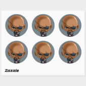Nick Fury Stylized Art Classic Round Sticker | Zazzle