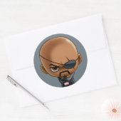 Nick Fury Stylized Art Classic Round Sticker | Zazzle