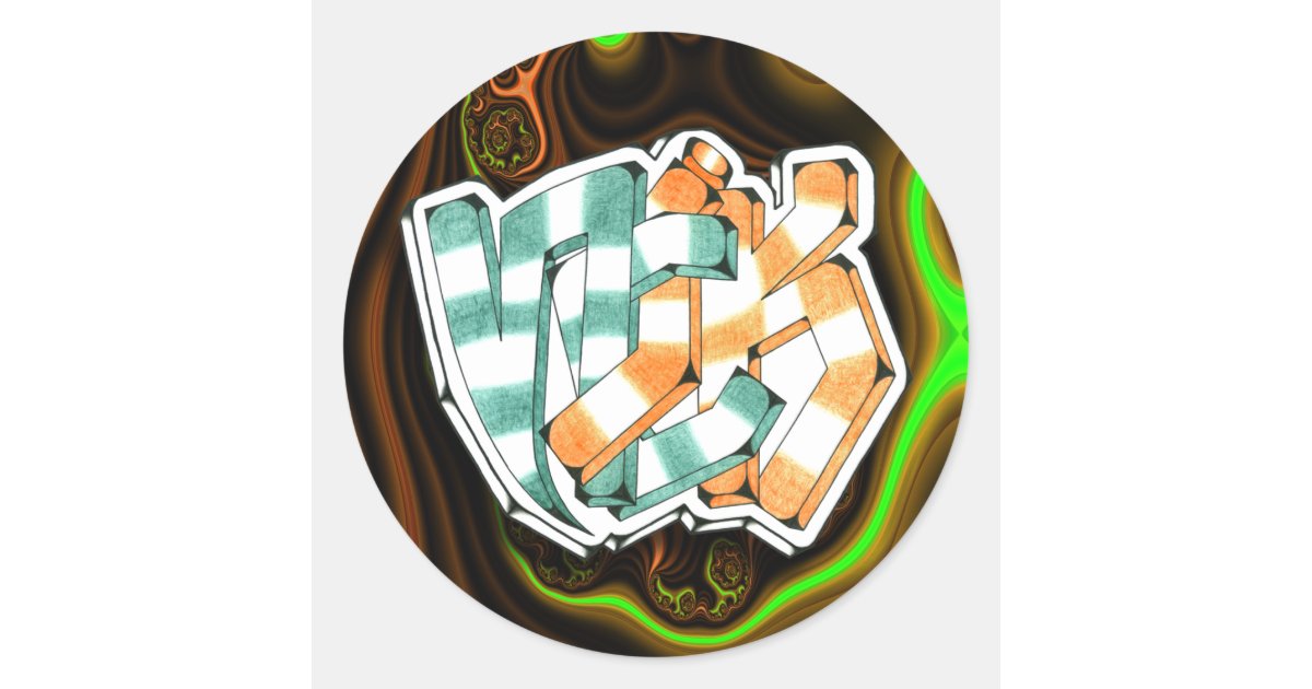 Nick ~ Graffiti Art Sticker 3" | Zazzle
