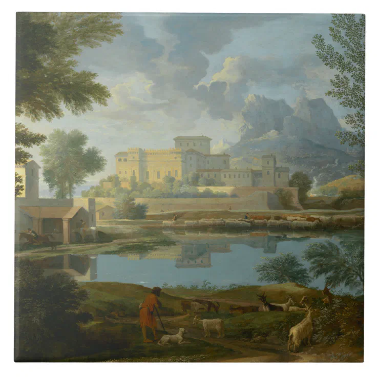 Nicolas Poussin - Landscape with a Calm Tile | Zazzle
