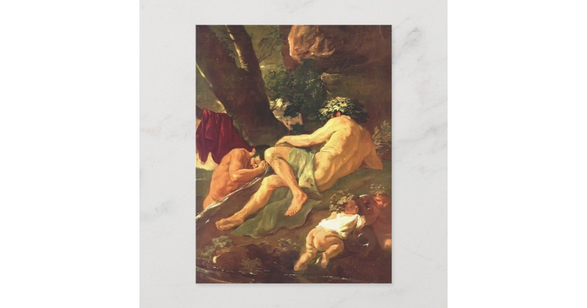 Nicolas Poussin- Midas washing at River Pactolus Postcard | Zazzle