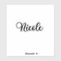Nicole Name - Handwritten Calligraphy Sticker | Zazzle
