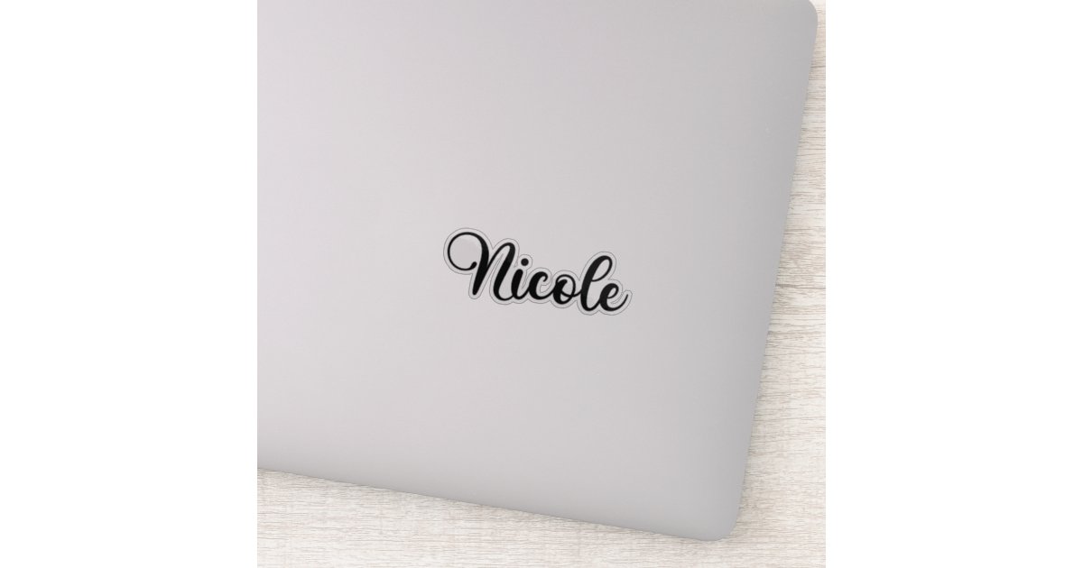 Nicole Name - Handwritten Calligraphy Sticker | Zazzle