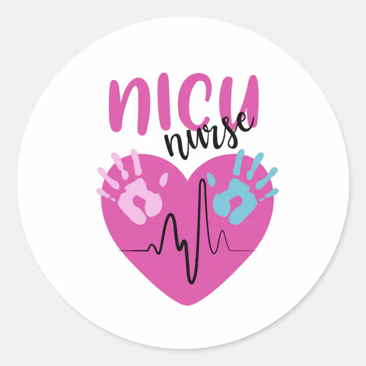 NICU Nurse Classic Round Sticker | Zazzle