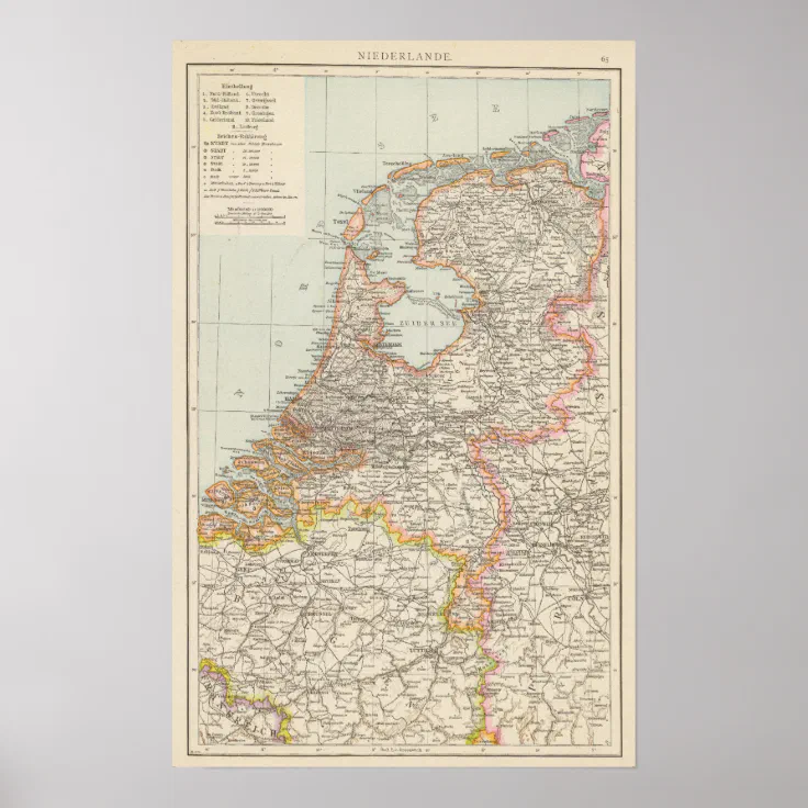 Niederlande - Netherlands Map Poster | Zazzle