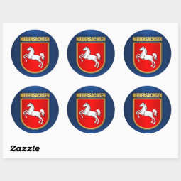 Niedersachsen (Lower Saxony) COA Classic Round Sticker | Zazzle