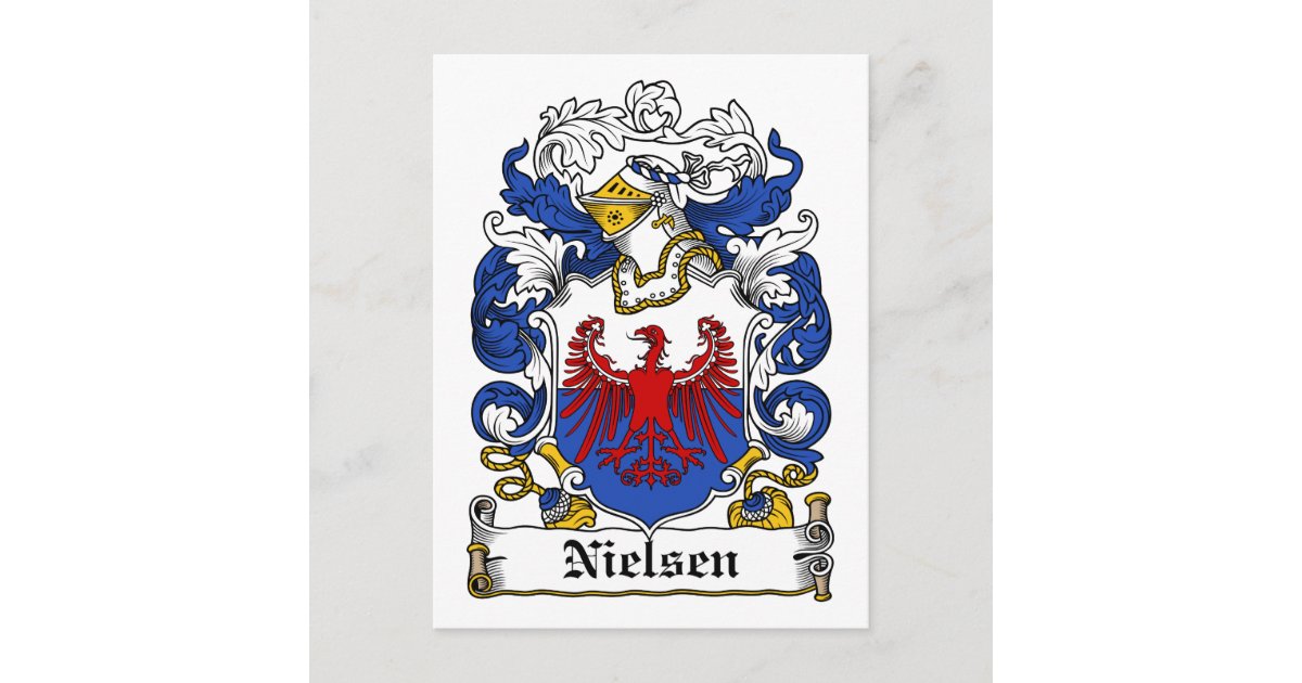 Nielsen Family Crest Postcard | Zazzle