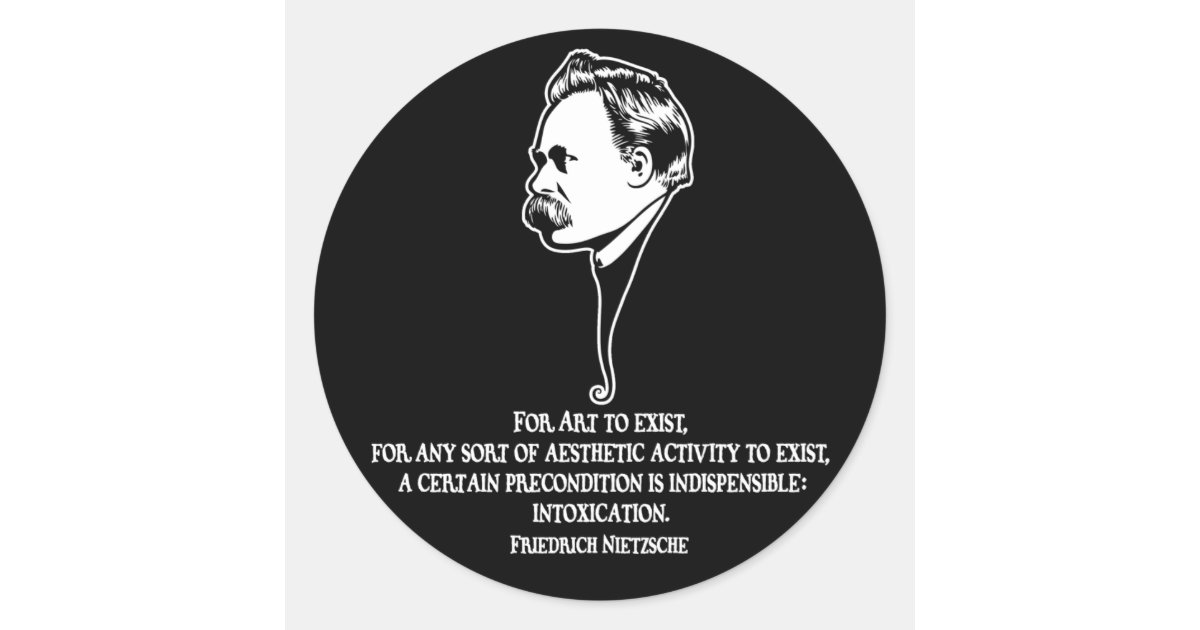 Nietzsche-art-1-DKT Classic Round Sticker | Zazzle