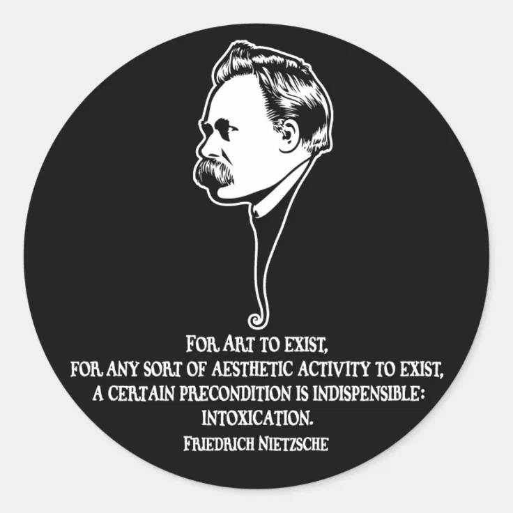 Nietzsche-art-1-DKT Classic Round Sticker | Zazzle