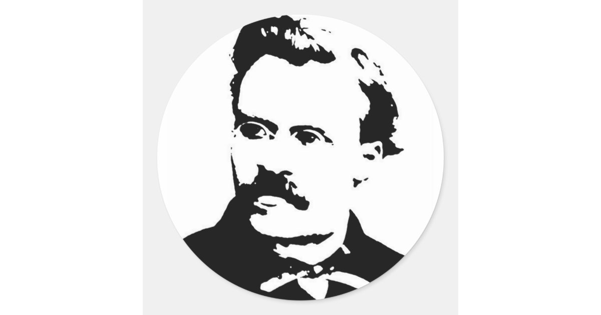 Nietzsche Picture Classic Round Sticker | Zazzle