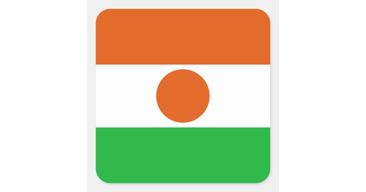 Niger Flag Square Sticker | Zazzle