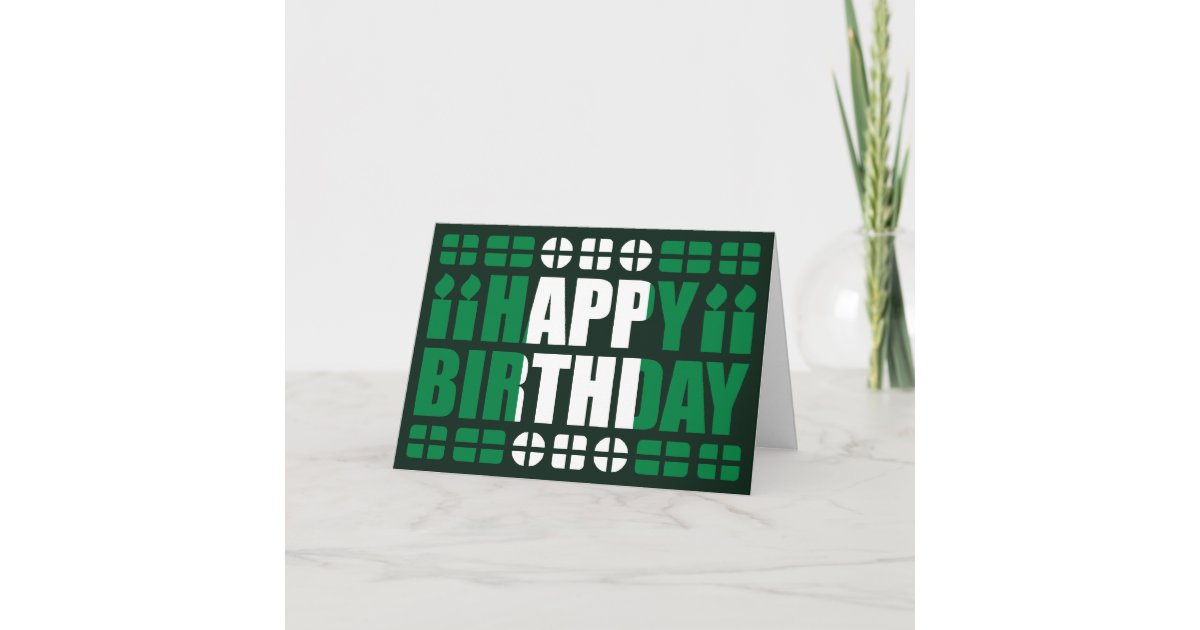 Nigeria Flag Birthday Card | Zazzle