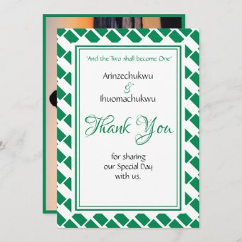 NIGERIA FLAG Customized Photo Thank You Card | Zazzle