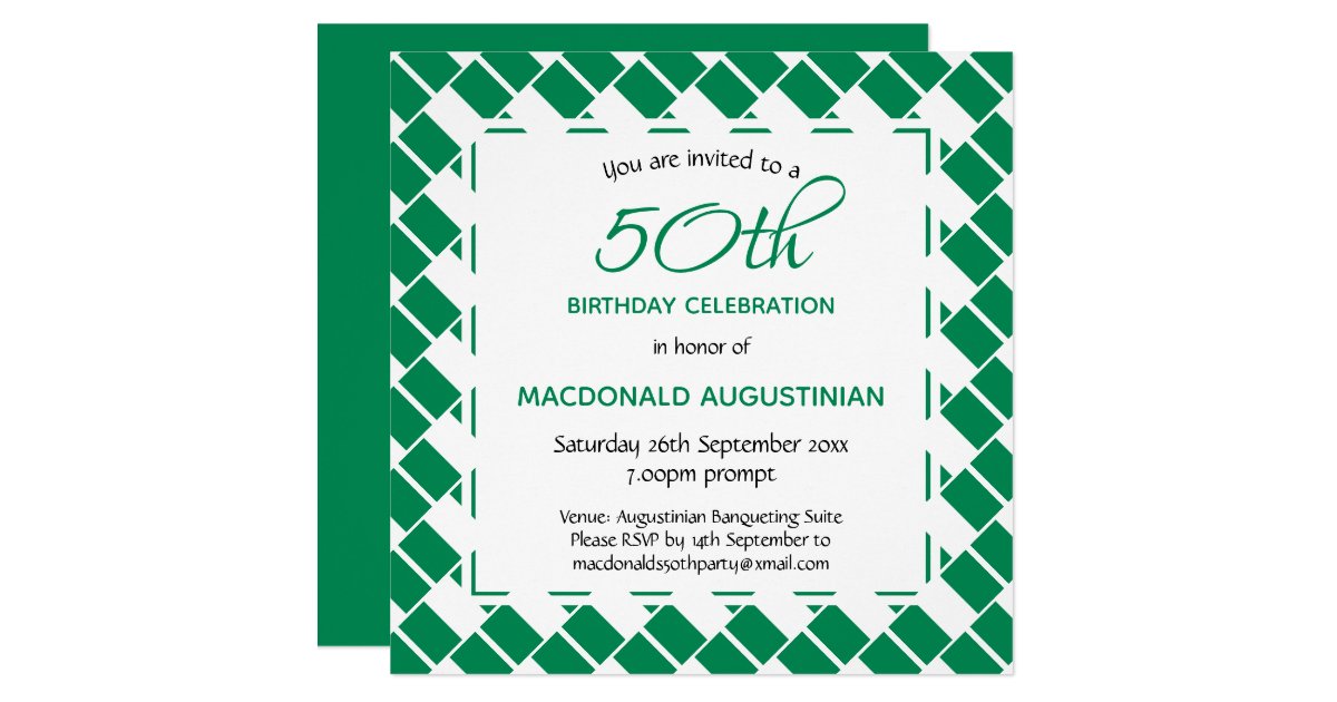NIGERIA FLAG Personalized 50th Birthday Invitation | Zazzle.com