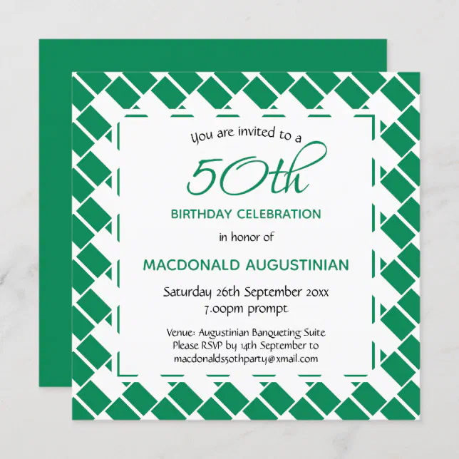 NIGERIA FLAG Personalized 50th Birthday Invitation | Zazzle
