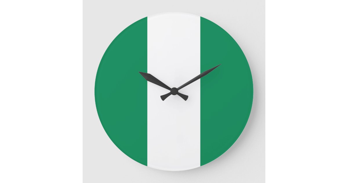 Nigeria (Nigerian) Flag Large Clock | Zazzle
