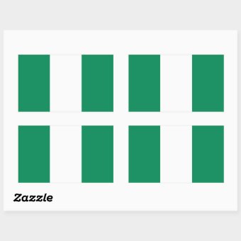 Nigeria/Nigerian Flag Rectangular Sticker | Zazzle
