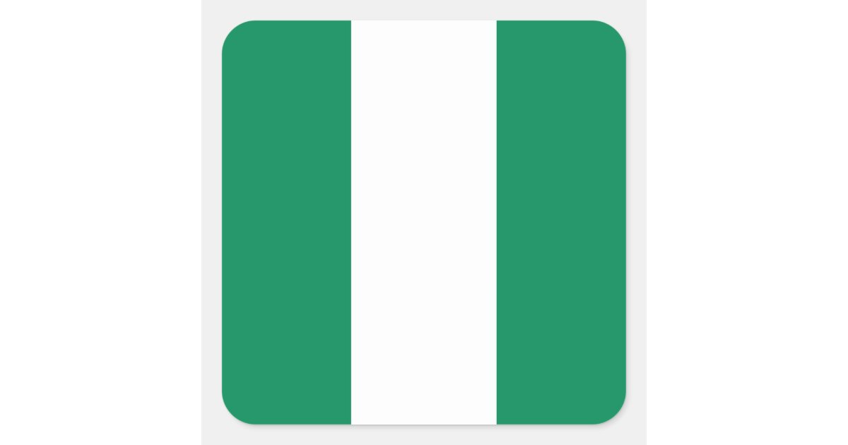 Nigeria (Nigerian) Flag Square Sticker | Zazzle