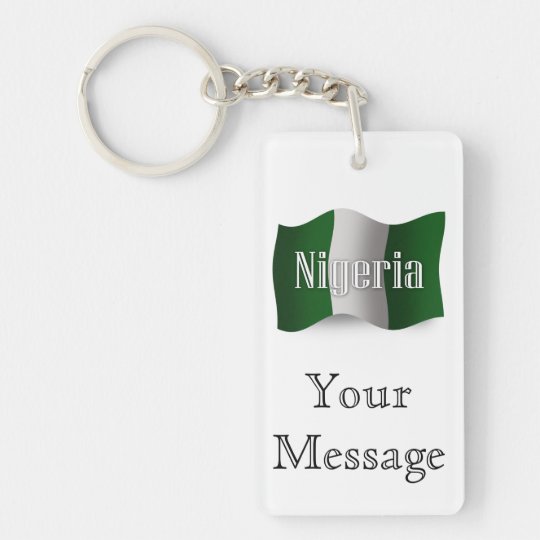 Nigeria Waving Flag Keychain | Zazzle.com