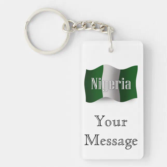 Nigeria Waving Flag Keychain | Zazzle