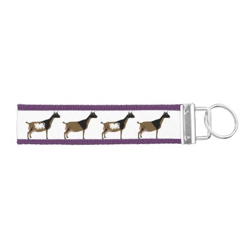 Nigerian Dwarf Dairy Goat Herd Wrist Keychain | Zazzle