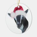 Nigerian Dwarf Goat Santa Hat Christmas Ornament | Zazzle