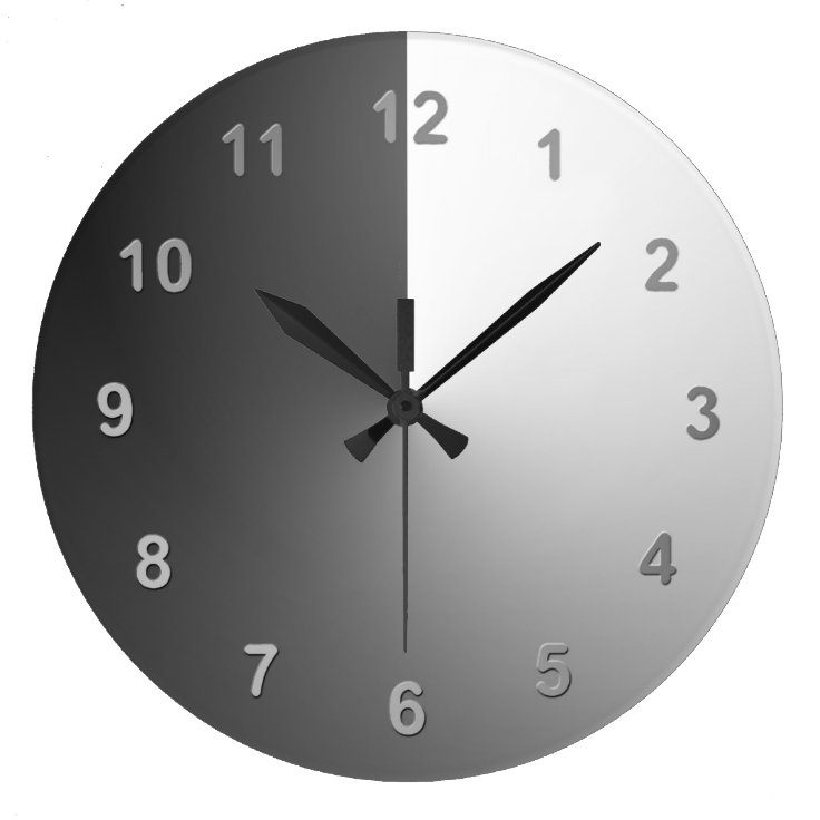 Night and Day Large Clock | Zazzle