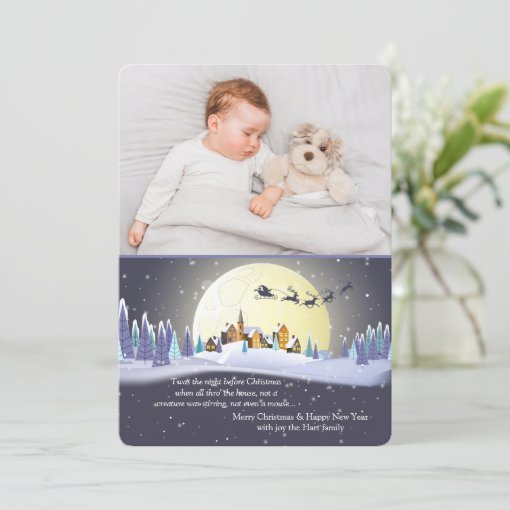 Night Before Christmas Photo Holiday Card | Zazzle