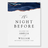 Night before simple black script wedding sign | Zazzle