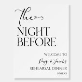 Night Before Wedding Rehearsal Dinner Welcome Sign | Zazzle