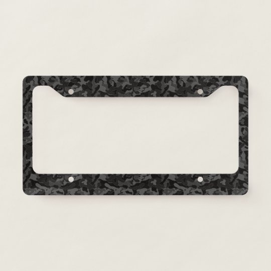 Night Black Camouflage. Camo your License Plate Frame | Zazzle.com
