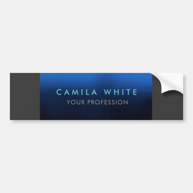 Night Blue Elegant Professional Classy Business Bumper Sticker | Zazzle