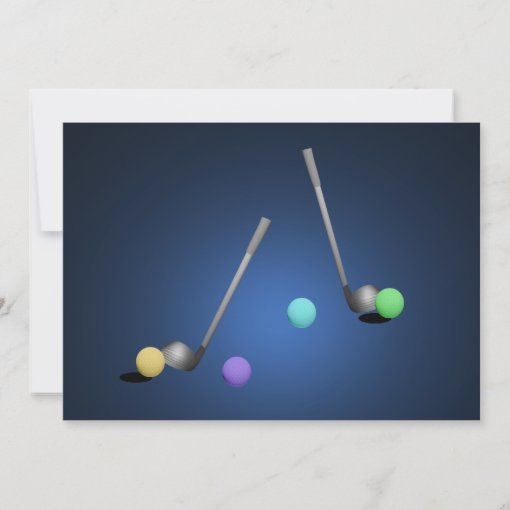 Night Glow Golf Party Invitation | Zazzle