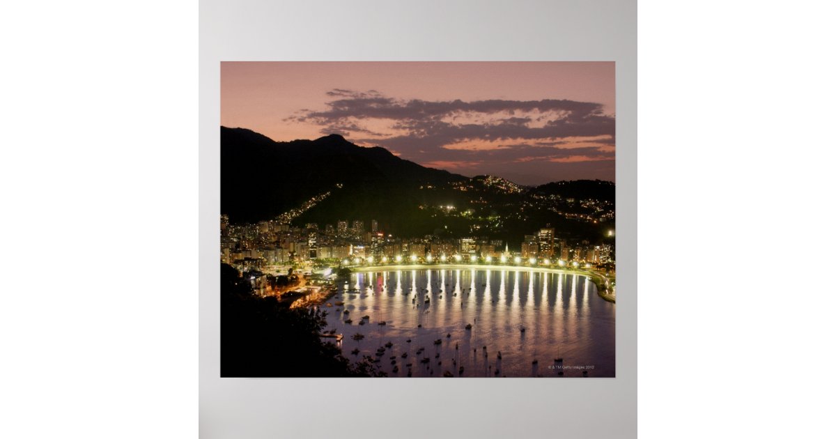 Night in Rio de Janeiro, Brazil Poster | Zazzle