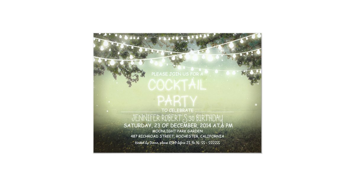 night lights Cocktail Party invitation | Zazzle.com