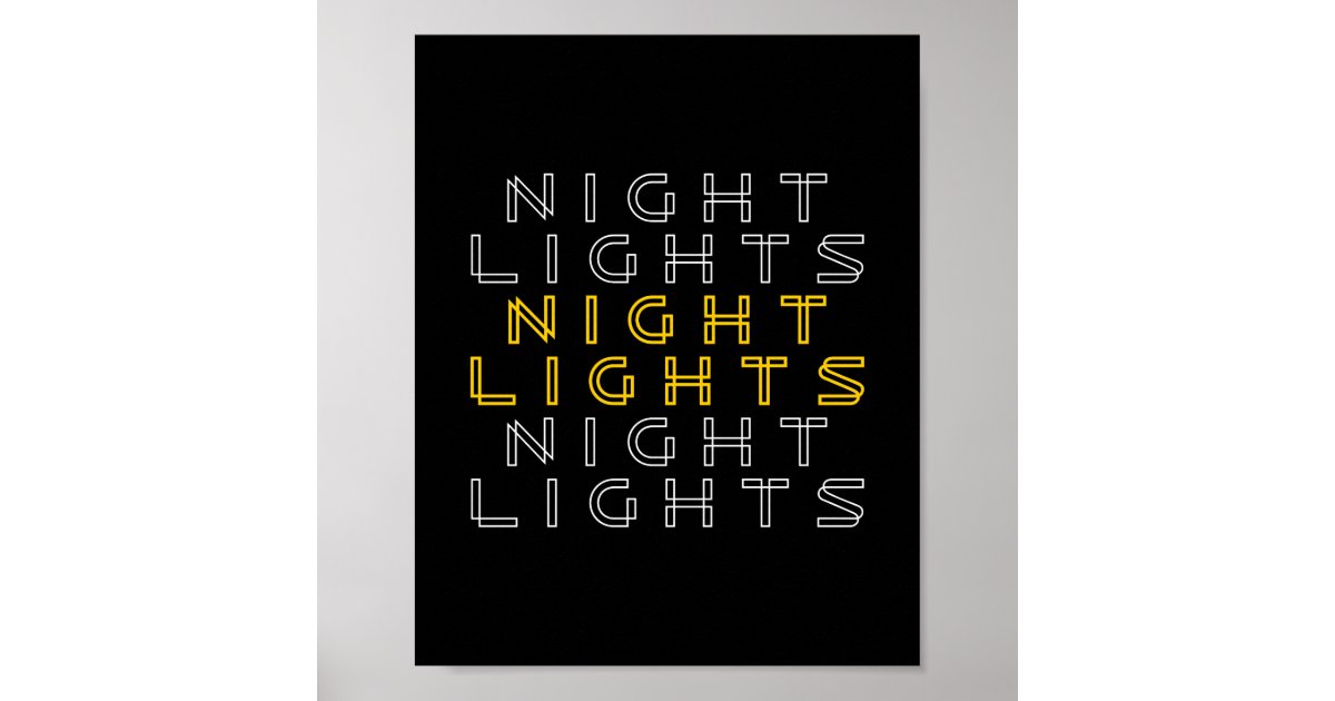Night Lights Poster | Zazzle