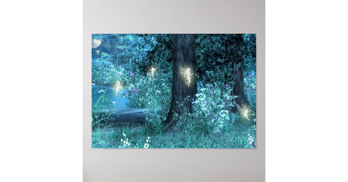 Night Magic fairy flight Poster | Zazzle