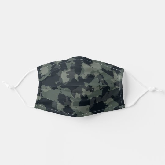 Night Military Green, Brown Camo Desert Camouflage Adult Cloth Face ...