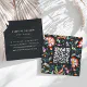 Night Oasis | Floral Pattern QR Code Square Business Card | Zazzle