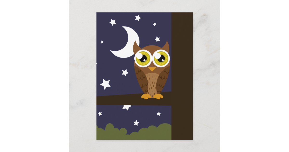 "Night Owl" Postcard | Zazzle