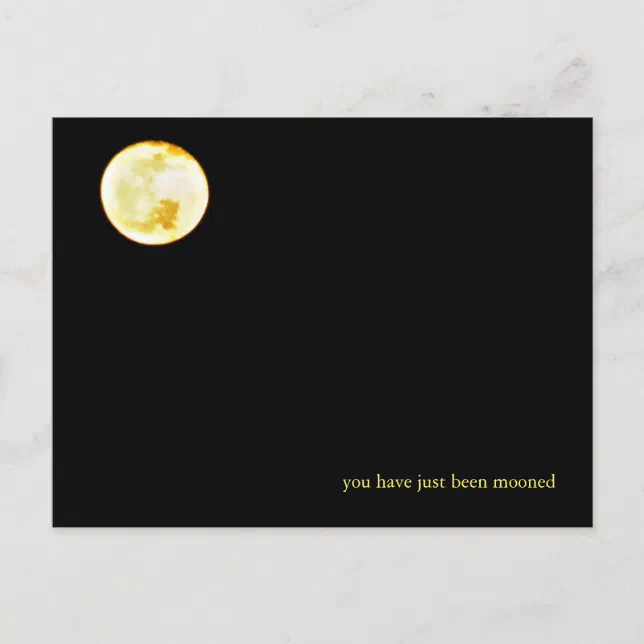 Night postcard of moon, mooning, funny comics | Zazzle
