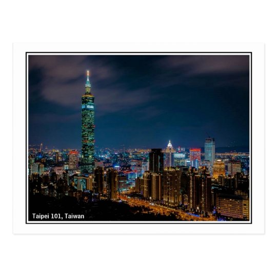 Night Scene of Taipei 101, Taiwan Postcard | Zazzle.com