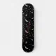Night Sky Black Cartoon Moons Stars Pattern Skateboard | Zazzle