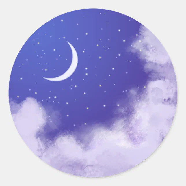 Night Sky Classic Round Sticker | Zazzle