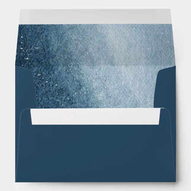 Night Sky Stars Navy Blue White Envelope | Zazzle