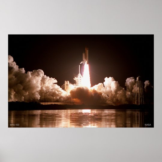 Night Space Shuttle Launch Poster | Zazzle.com